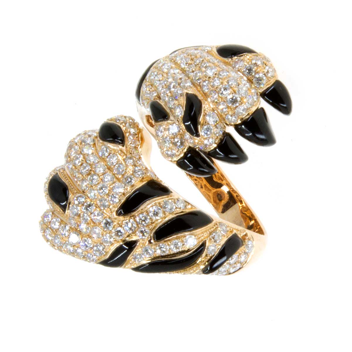 18K Diamond and Black Onyx Tiger Paw Ring | Chicago Pawners & Jewelers