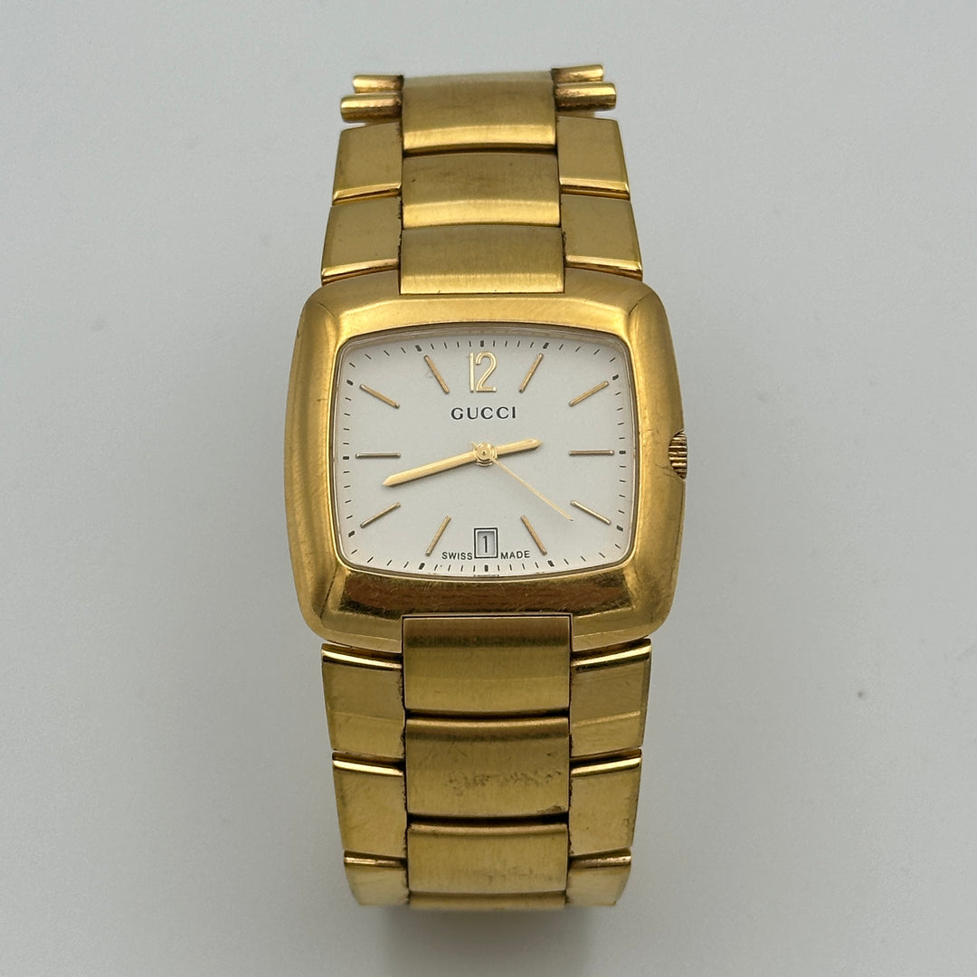Gucci 8500M Mens Watch Gold with White Dial | Chicago Pawners & Jewelers