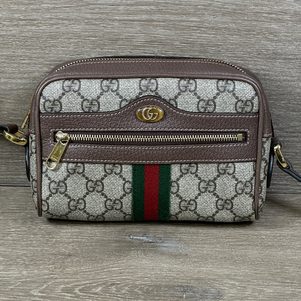 GG Supreme Monogram Web Mini Ophidia Shoulder Bag - Brown | Chicago ...