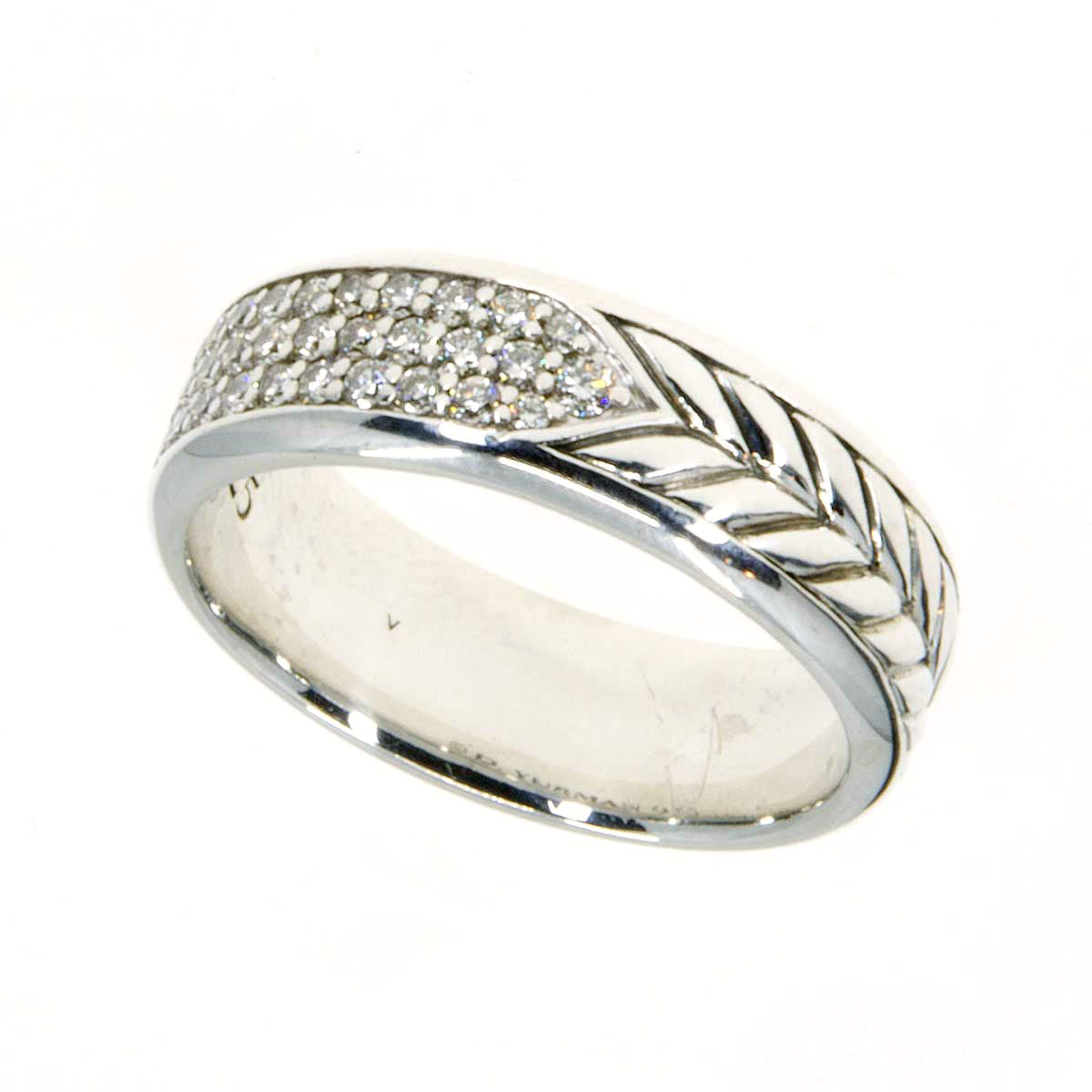 David Yurman Chevron Diamond Wedding Band | Chicago Pawners & Jewelers
