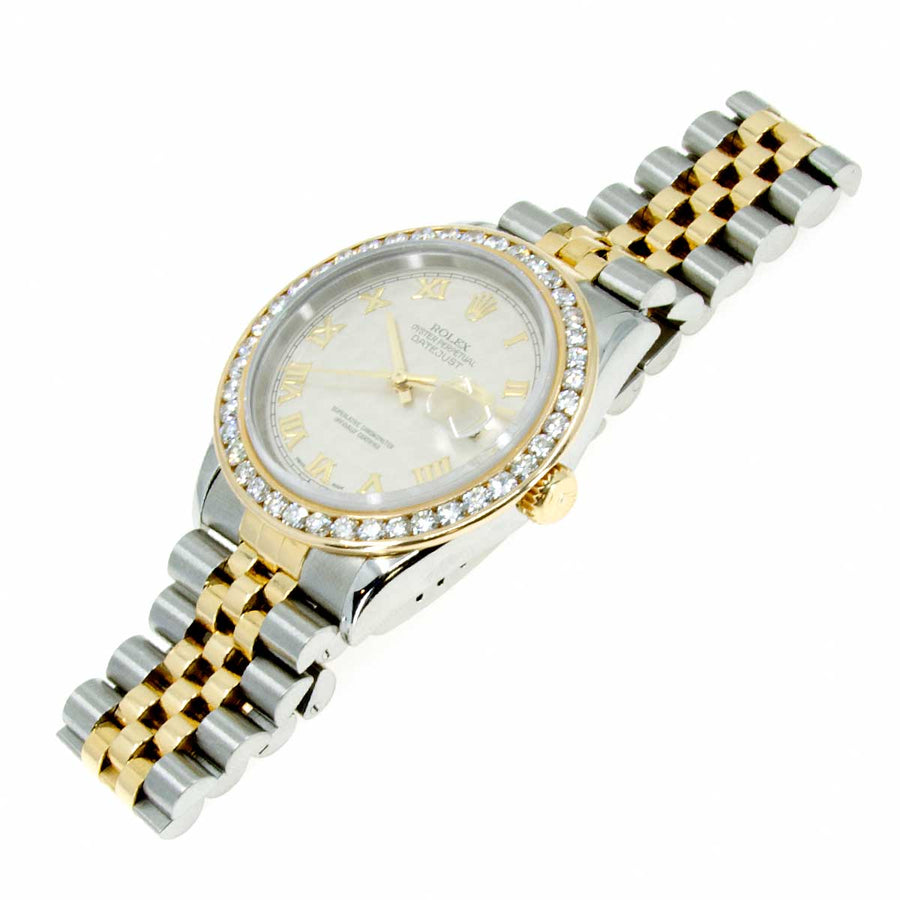 Rolex Datejust SS/18K Pyramid Roman Dial with Diamond Bezel – Chicago ...