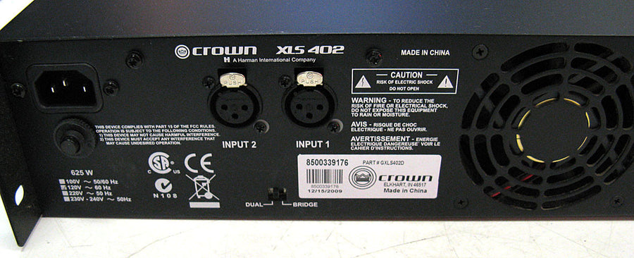 Crown XLS 402 Power Amplifier – Chicago Pawners & Jewelers