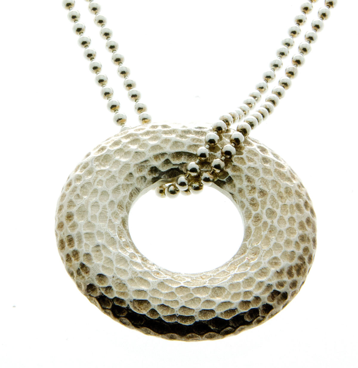 Hamilton & Inches Silver Hammered Donut Pendant | Chicago Pawners ...