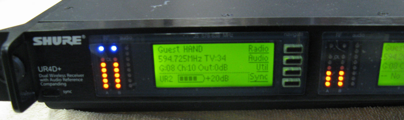Shure UR4D+ & UR2 SM58 Wireless Mic Set