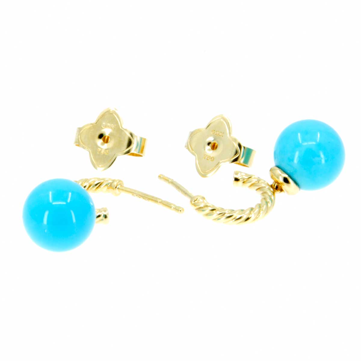David Yurman Solari Hoop Earrings with Turquoise in 18K Gold | Chicago ...