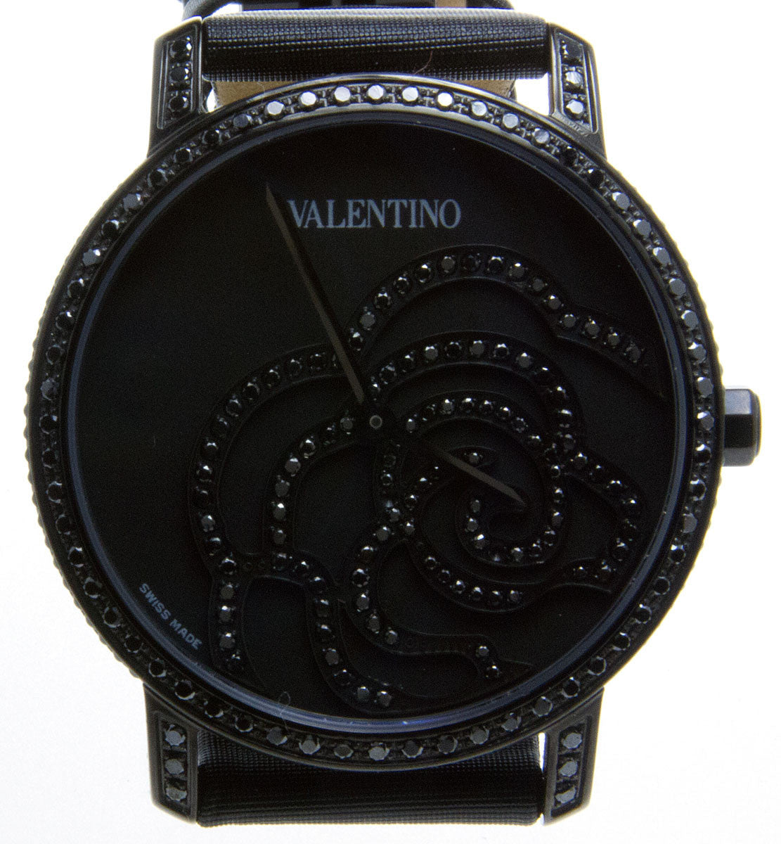 Valentino Rose Black Diamond Watch | Chicago Pawners & Jewelers